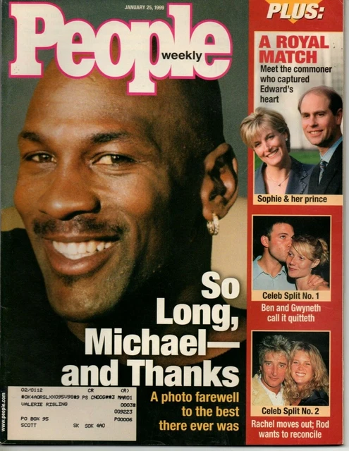 PEOPLE WEEKLY MAGAZINE January 25 1999 Michael Jordan Prince Edward Rod ...