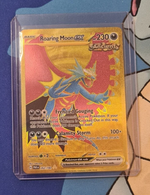ROARING MOON EX - 262/182 Gold Hyper Rare - Paradox Rift Pokemon Card ...