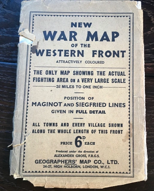 NEW WAR MAP of the Western Front. WW2. £5.40 - PicClick UK