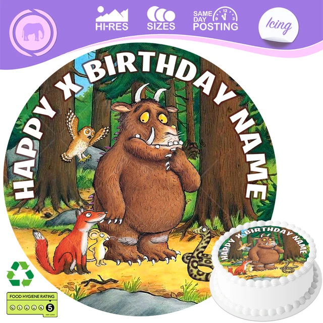 THE GRUFFALO CAKE Topper Personalised Decoration Round Circle Edible ...