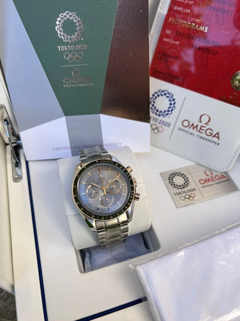 OMEGA SPEEDMASTER TOKYO 2020 Olympic Limited Edition Green Bezel Grey ...