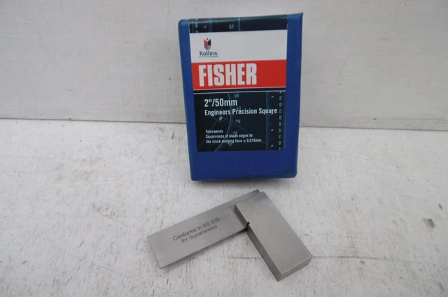 FISHER F412 RST 2" 50Mm Engineers Precision Steel Square Bs939 £18.49 ...