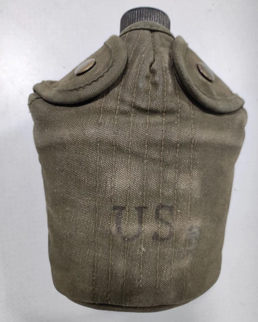 ORIGINAL POST WW2 gourde US M56 complète water bottle COREE VIETNAM ...