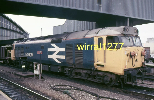 ORIGINAL RAILWAY SLIDE Class 50 50009 at Bristol TM 14.02.89 + rights £ ...