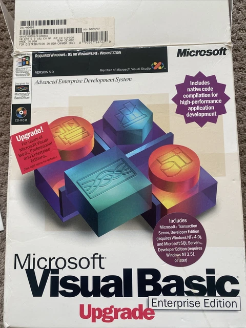 ACTUALIZACIÓN MICROSOFT VISUAL Basic 5.0 Enterprise Edition con teclas ...