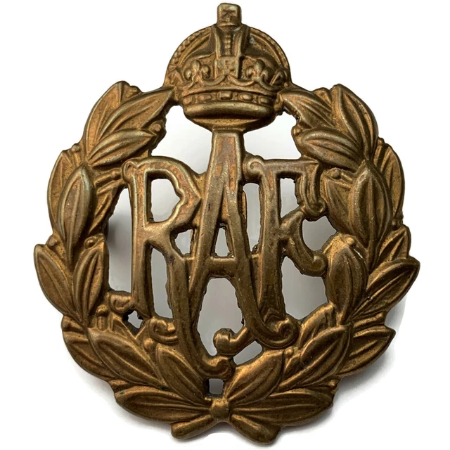 RAF CAP BADGE WW2 Officer Hat & Eagle Kings Crown Royal Air Force ...