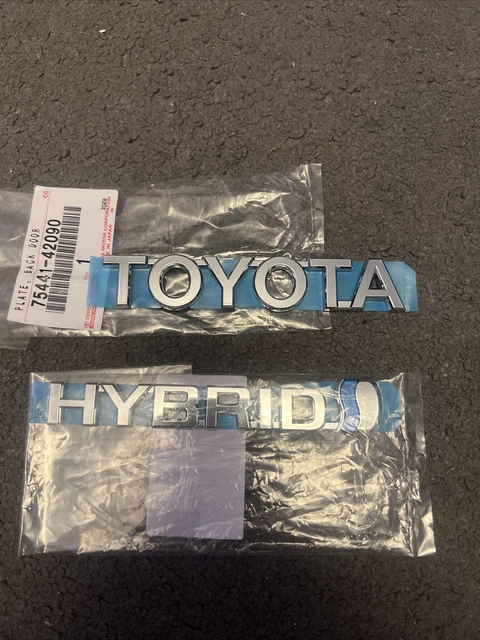 BRAND NEW GENUINE Toyota Hybrid Badges 75441-42090/75445-42011 £20.00 ...
