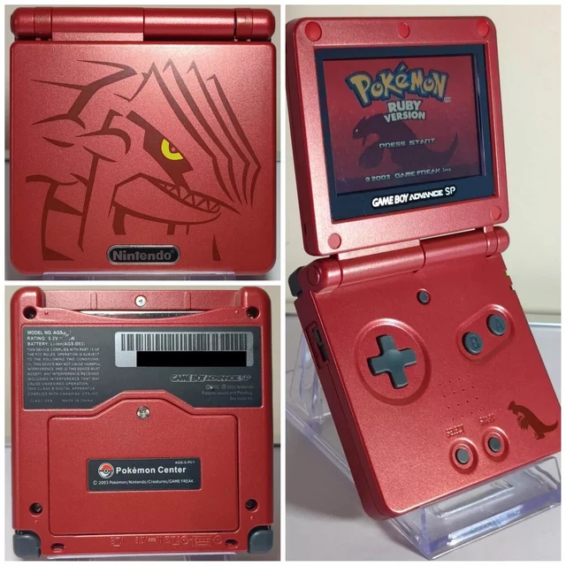 GAME BOY ADVANCE SP Console - Pokémon Groudon GBA SP - Pokemon Gameboy ...