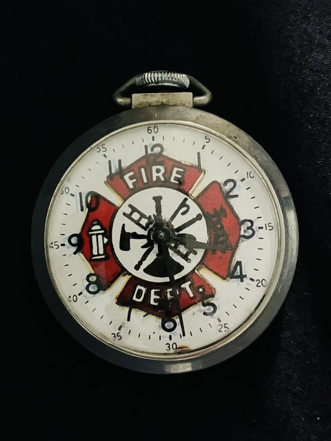 VINTAGE POCKET WATCH Fire Dept E. Ingraham Co USA Watch Company. £69.90 ...