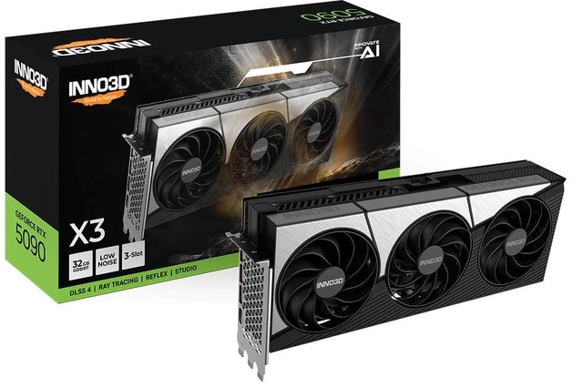 INNO3D GEFORCE RTX 5090 32GB X3 Triple Fan GDDR7 Graphics Card ...