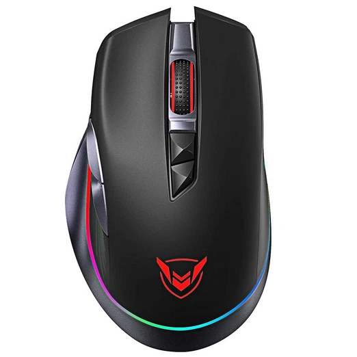 PICTEK 2.4G WIRELESS Wired Dual Mode RGB Gaming Mouse 8 Programmable ...
