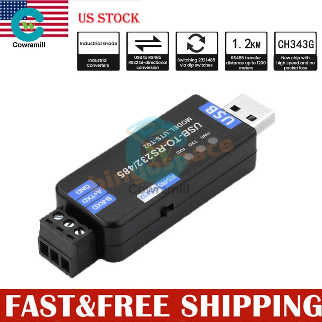 USB TO RS485/RS232 Serial Port Industrial Communication Module Adapter ...
