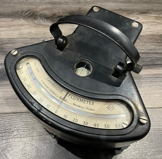 VINTAGE CAMBRIDGE , FLUXMETER Scientific Instrument Electronics Maxwell ...