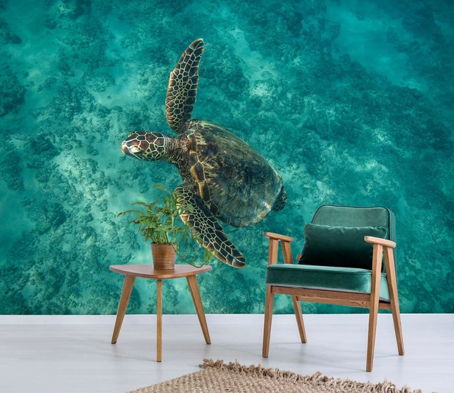 3D SEA TURTLE E1928 Wallpaper Mural Paper Wall Print Indoor Murals CA ...