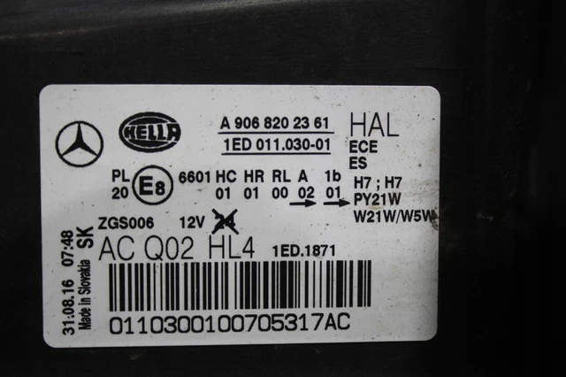 MERCEDES W906 SCHEINWERFER Halogen Links A9068202361 EUR 270,00 ...