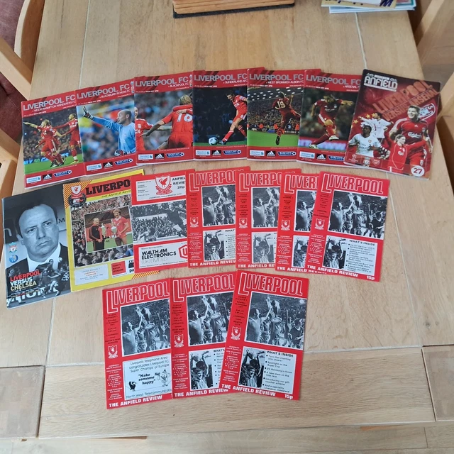 LIVERPOOL 17 HOME Programme Bundle From The Period 1977- 2010 £4.91 ...