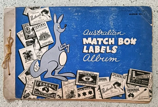 RARE VINTAGE AUSTRALIAN Match Box Labels Album 1 Phillumeny Federal ...