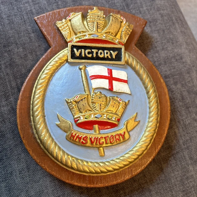 HMS VICTORY - Ships Mounted Crest Royal Navy Mounted Plaque £9.99 ...