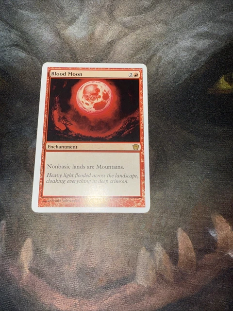MTG BLOOD MOON 9th Edition NM Classic Red Enchantment Mana Denial Rare ...