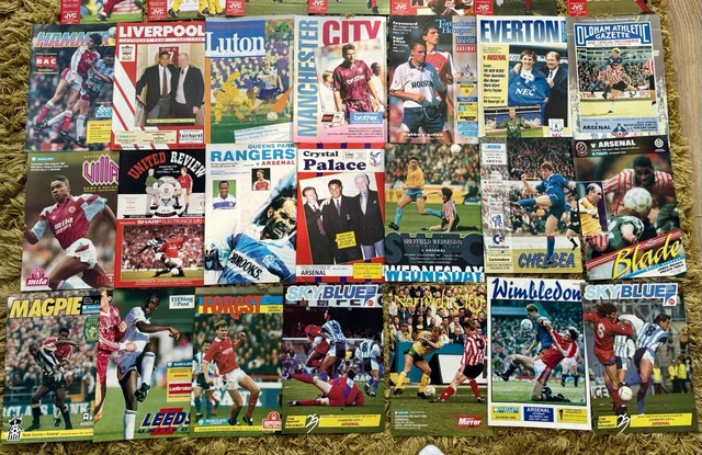 ARSENAL PROGRAMMES 1991-92 Home And Away X 42 £46.46 - PicClick UK
