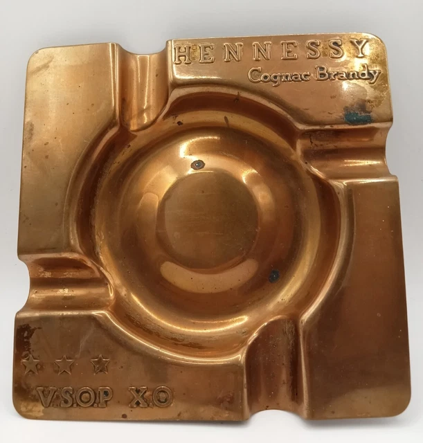 VINTAGE COPPER/BRASS HENNESSY Cognac Brandy V.S.O.P OX Ashtray EUR 9,40 ...