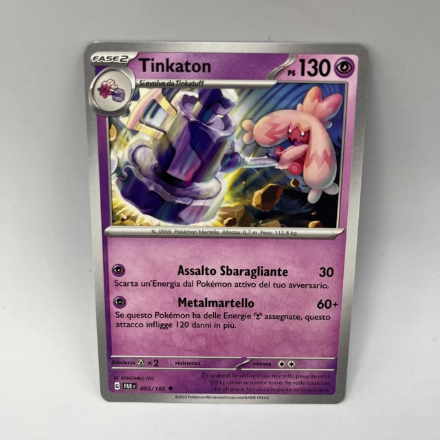 PAPIER POKEMON TINKATON Holo (It) 085-182 Paradox Tempête EUR 1,10 ...