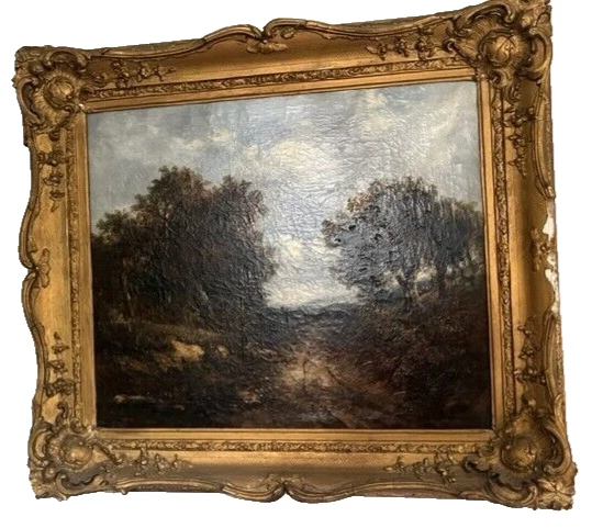 JOHN CONSTABLE SCHOOL - SIGNED LANDSCAPE OIL PAINTING -SUFFOLK ...