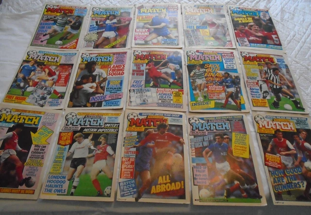 MATCH WEEKLY FOOTBALL Magazines X 15 Issues From Aug - Dec 1986 Please ...