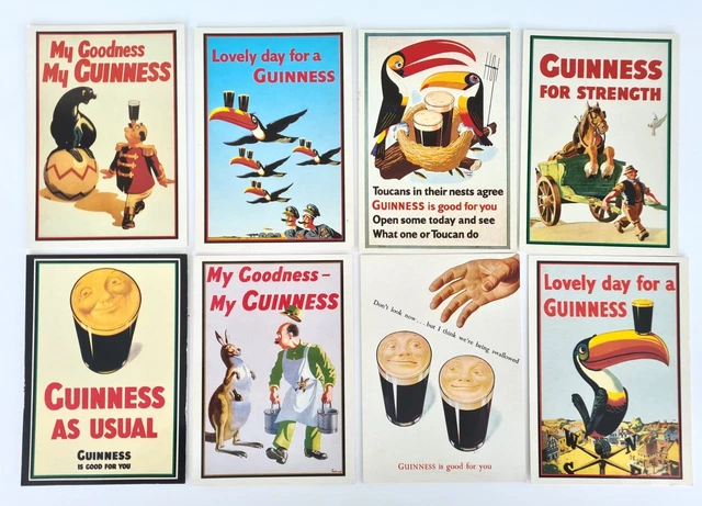 GUINNESS POSTCARD COLLECTION of 8, John Hinde, c1999. #28 £10.73 ...