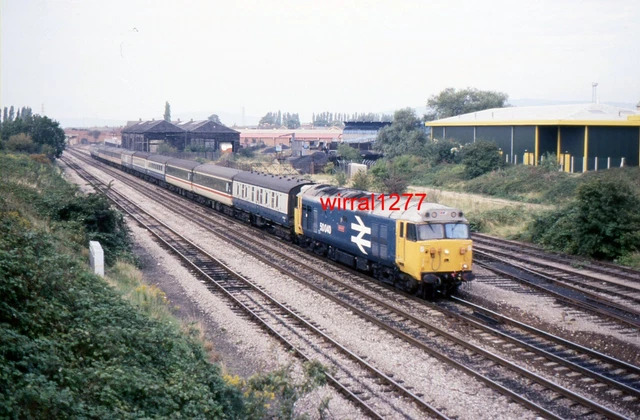 ORIGINAL RAILWAY SLIDE Class 50 50040 at Cheltenham 10.09.88 £3.99 ...