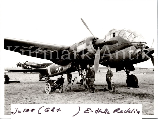 Q004 FOTO WEHRMACHT Archiv Repro Luftwaffe Flugzeug Ju188 E-Stelle ...