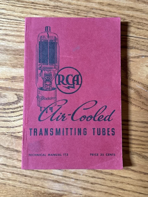 RCA AIR COOLED Transmitting Tubes Technical Manual TT3 Vintage ...