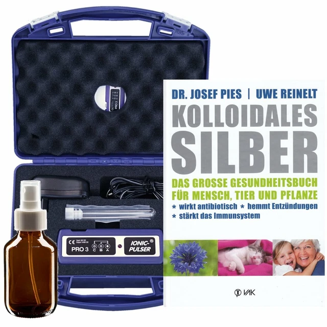 IONIC-PULSER® PRO3 SILVER generator + textbook + spray bottle £165.57 ...