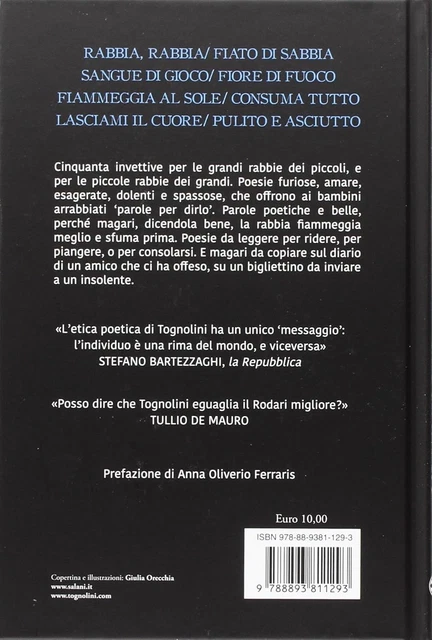 BRUNO TOGNOLINI ANNA Oliverio Rime di rabbia. Cinquanta invettive per ...