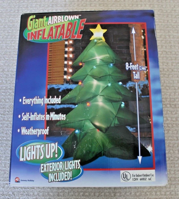 GEMMY HOLIDAY GIANT Airblown Inflatable Christmas Tree With Lights 8ft ...