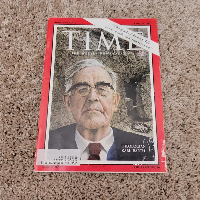 TIME MAGAZINE APRIL 20, 1962 Theologian Karl Barth BK £35.10 - PicClick UK