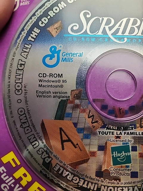 GENERAL MILLS CD-ROM Cereal Game Scrabble New $8.25 - PicClick CA