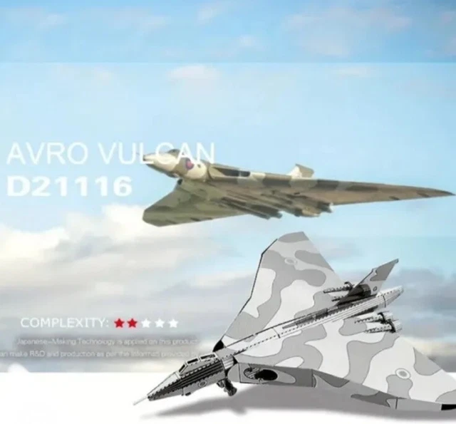 AVRO VULCAN BOMBER Jet Fighter 3D Metal Self Assembly DIY Metal Model ...