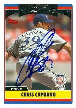 CARTE DE BASEBALL dédicacée Chris Capuano (Milwaukee Brewers) 2006 ...