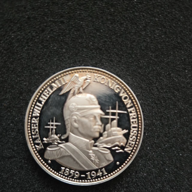 MEDAILLE,KAISER&KÖNIGE,WILHELM 2,KÖNIG V.PREUSSEN,999ERSILBER,PP EUR 18 ...