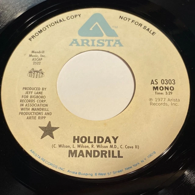 MANDRILL - HOLIDAY (Stereo) / (Mono) 45 - Soul Funk $11.19 - PicClick AU