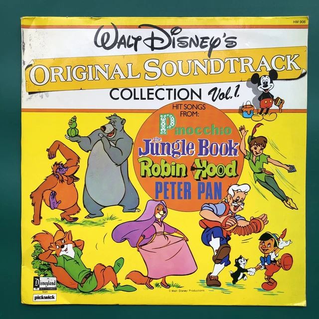 WALT DISNEY ORIGINAL SOUNDTRACKS VOL.1 LP Pinocchio Jungle Book Robin ...