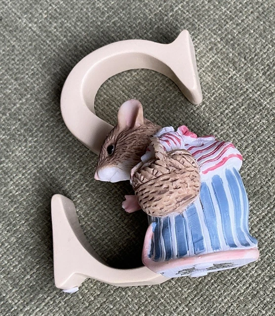ORIGINAL PETER RABBIT Alphabet Letter “S” Beatrix Potter Enesco Mrs ...
