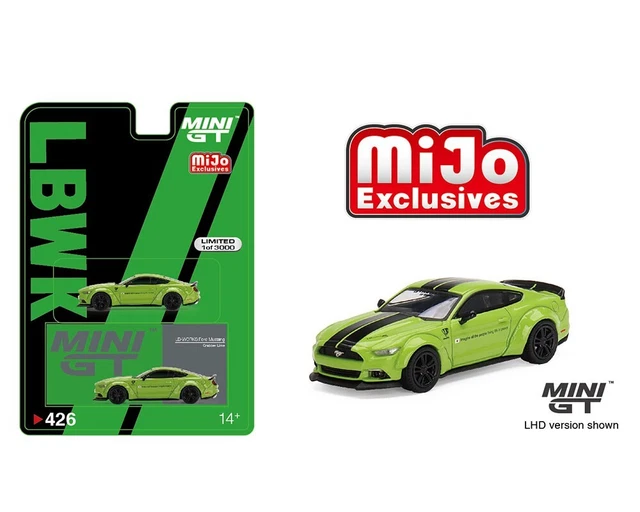 MINI GT 1:64 LB-WORKS Ford Mustang Grabber Lime Model MGT00426-2C $16. ...