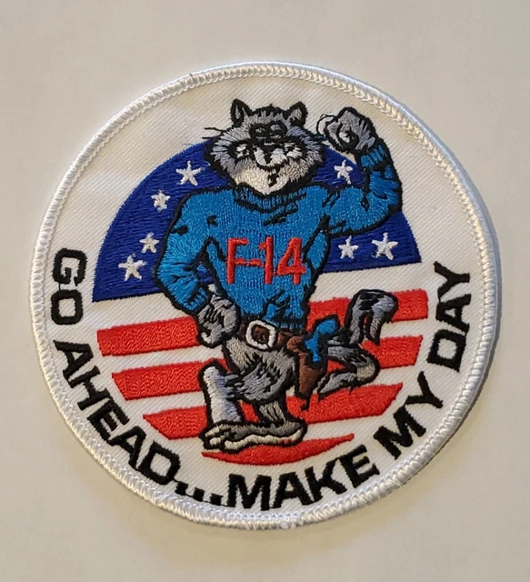 NAVY F 14 TOMCAT Fighter Patch Go Ahead Make My Day 4 Inch 9 NAVY F 14 TOMCAT Fighter Patch Go Ahead Make My Day 4 Inch 9