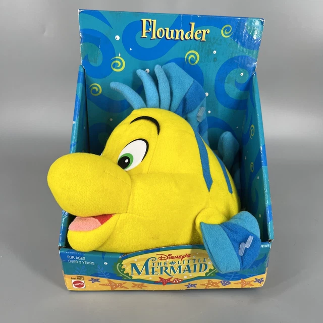 VINTAGE MATTEL 90'S Disney's The Little Mermaid Flounder Fish Plush Toy New Box £14.76 - PicClick UK