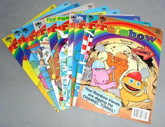 RAINBOW COMIC BOOK Issue 190 to 199 Zippy Bungle George Collectable TV ...