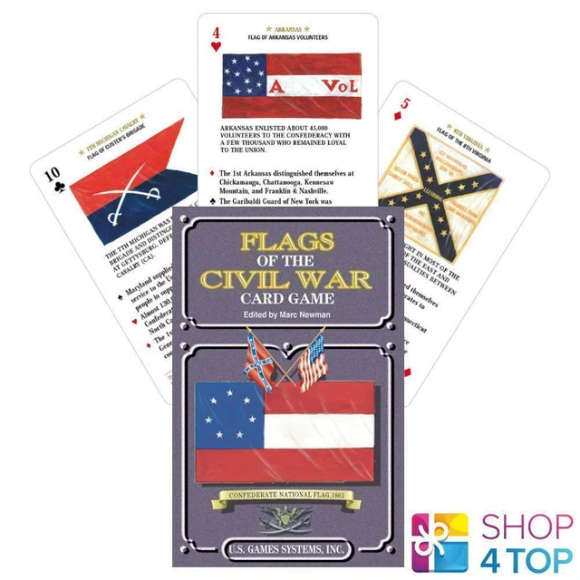CIVIL WAR FLAGS Cards Game Bridge American Games Systems Magic Tricks ...