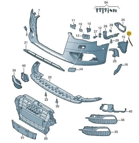 GENUINE AUDI A3 S3 Sportback Quattro. Grille 8V38076839B9 £25.98 ...