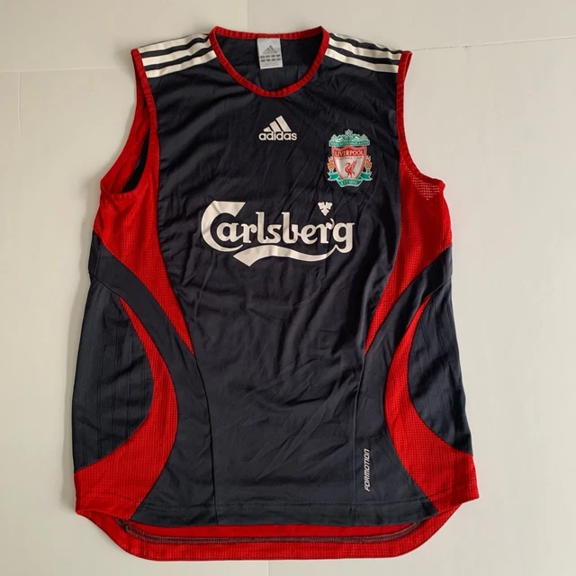 LIVERPOOL FC 2007/2008 Adidas Black Third Football Shirt Vest Size ...